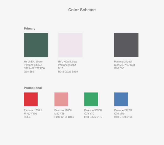 brand identity for The Hyundai - studio fnt