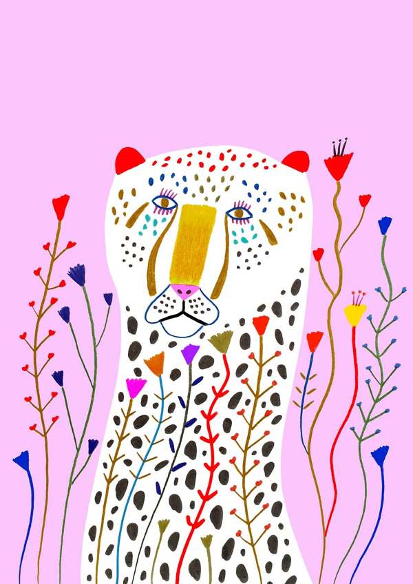 cheetah illustration, cheetah art, cheetah design, animal illustration ...