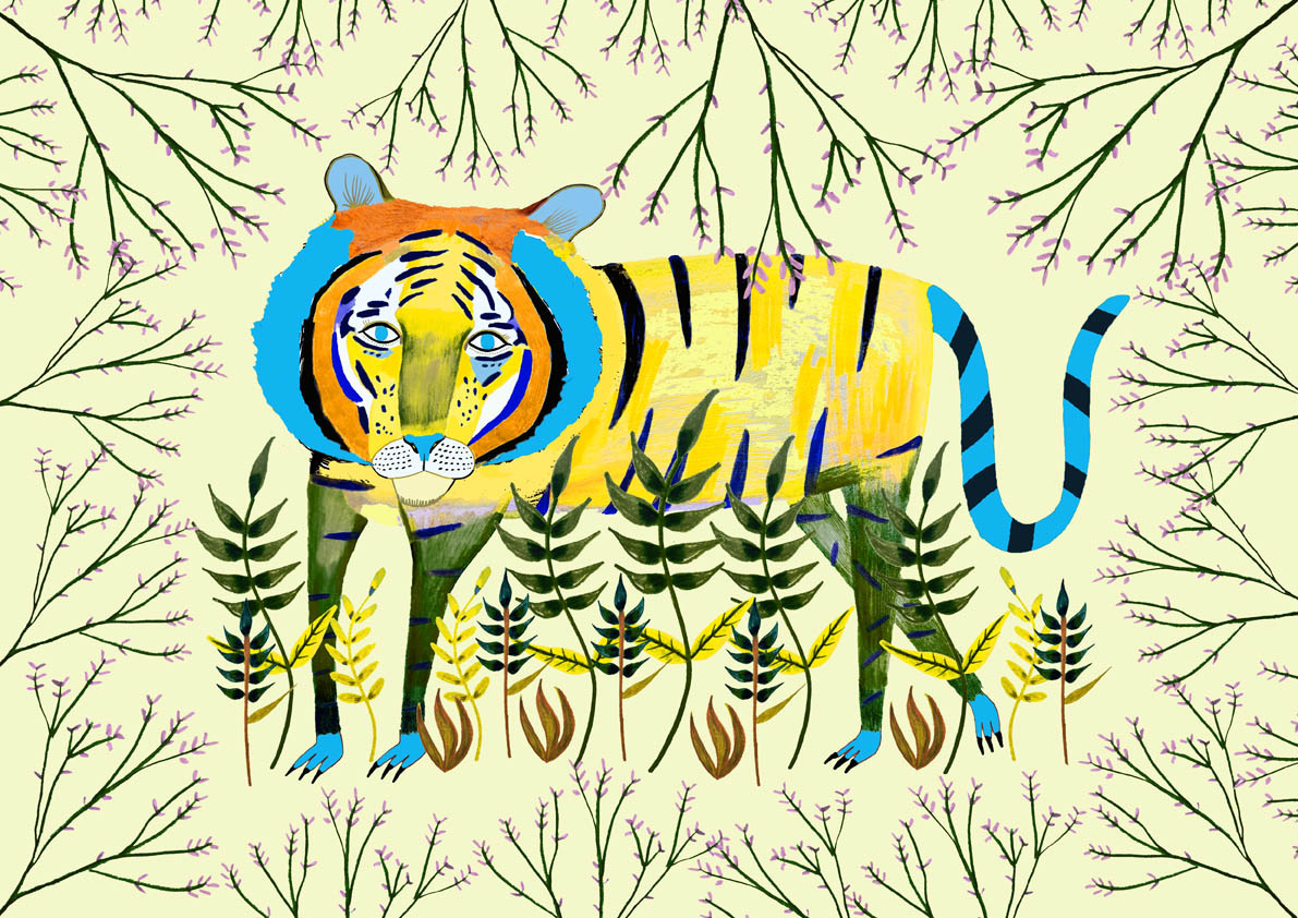 tiger illustration - art print - illustration - tiger - illustrator ...