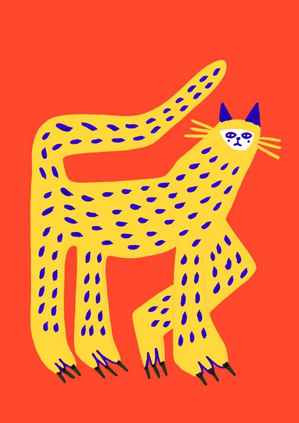 cat illustration, cat art, illustration, cat design, illustration art ...