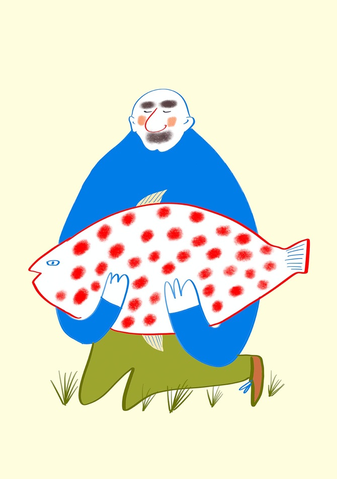 Fisherman Illustration - Ashley Percival Illustration