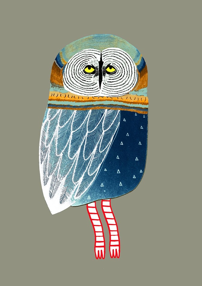 whimsical owl, owl illustration, owl art, owls design, unique, quirky ...