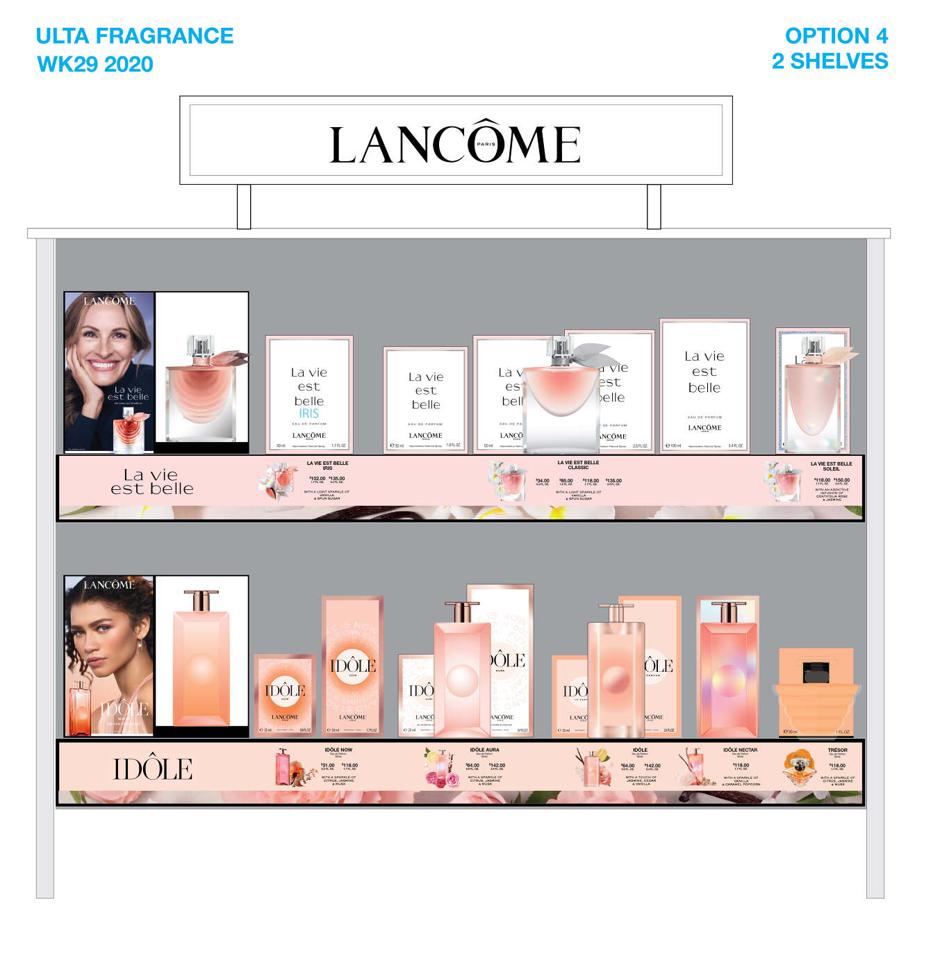 Ulta Fragrance Department Strip Design - Stella Creative Solutions