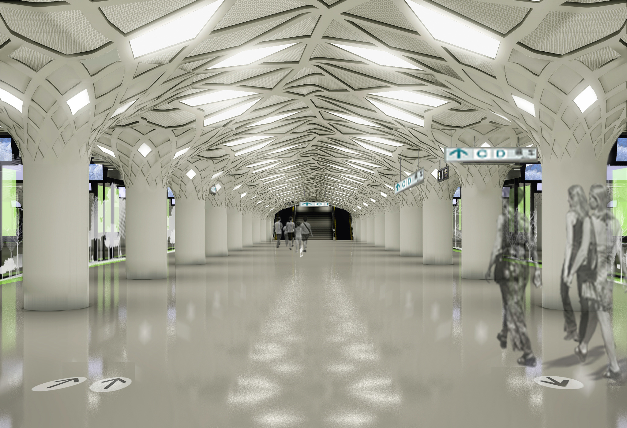 Forest Park Subway Station, Beijing - Qian Li