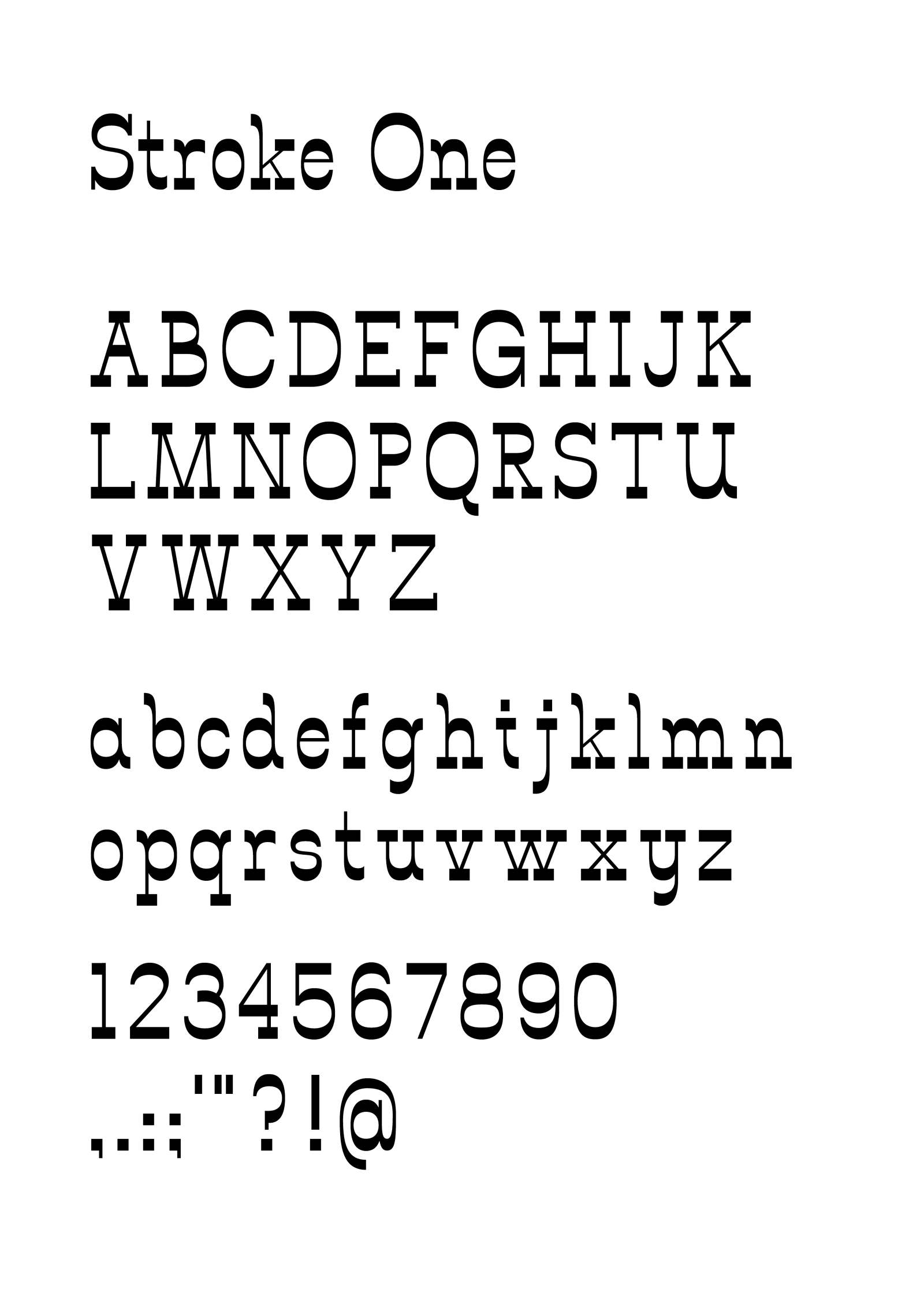 A Stroke Font Family - Carolina Dahl