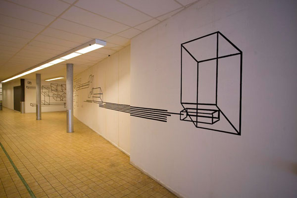 Tape Wall Drawing - bob waardenburg