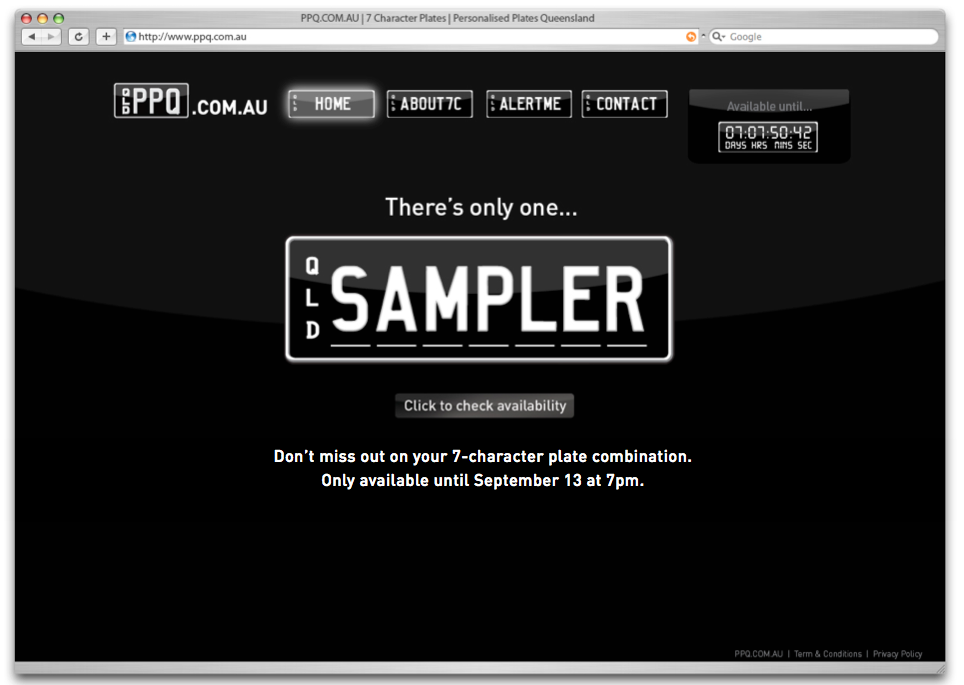 PPQ - 7-character Plates - Bevan Lewis