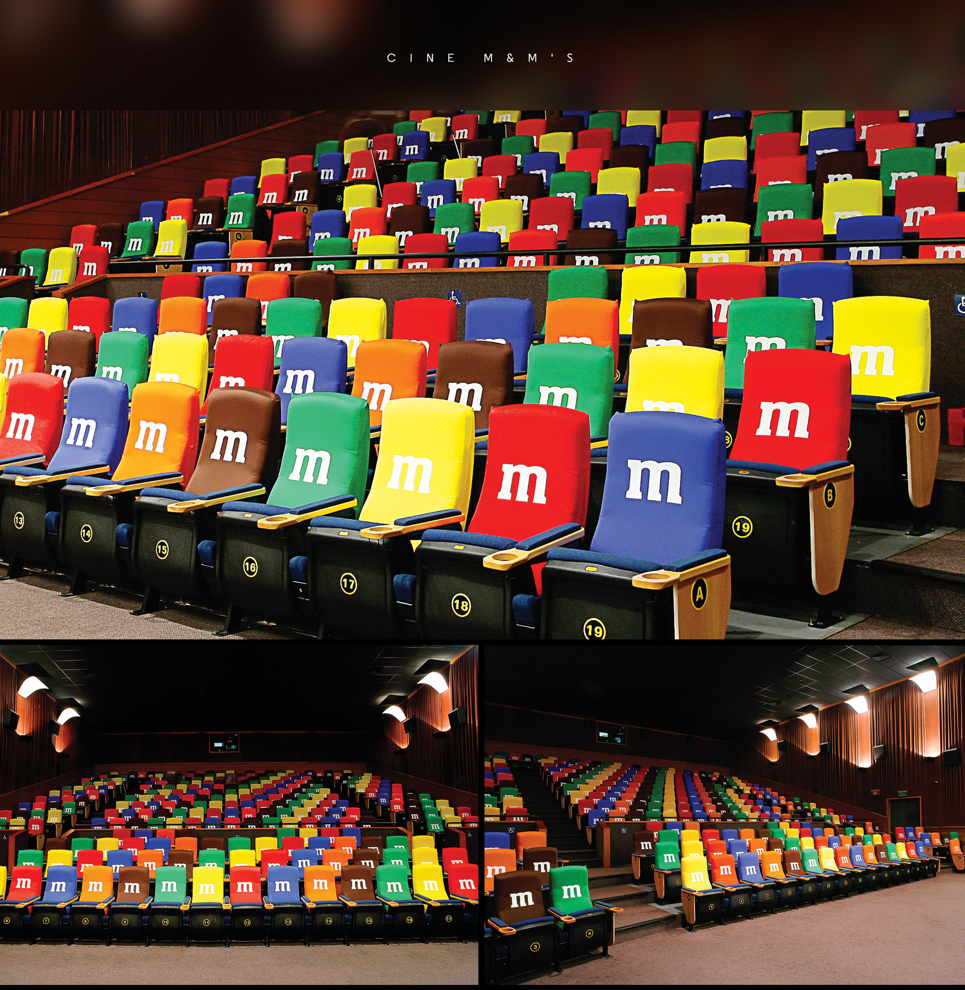 Ação M&Ms no cinema Kinoplex Itaim - Pedro Zuccolini / Head of Art & Design