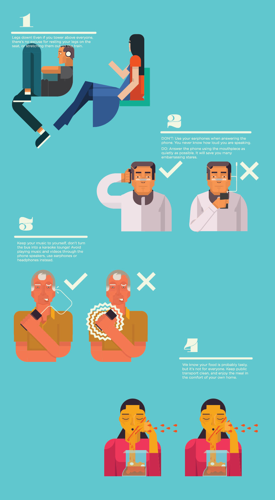 Public Transport Etiquette - Lam Yik Chun Graphic Design and Illustration