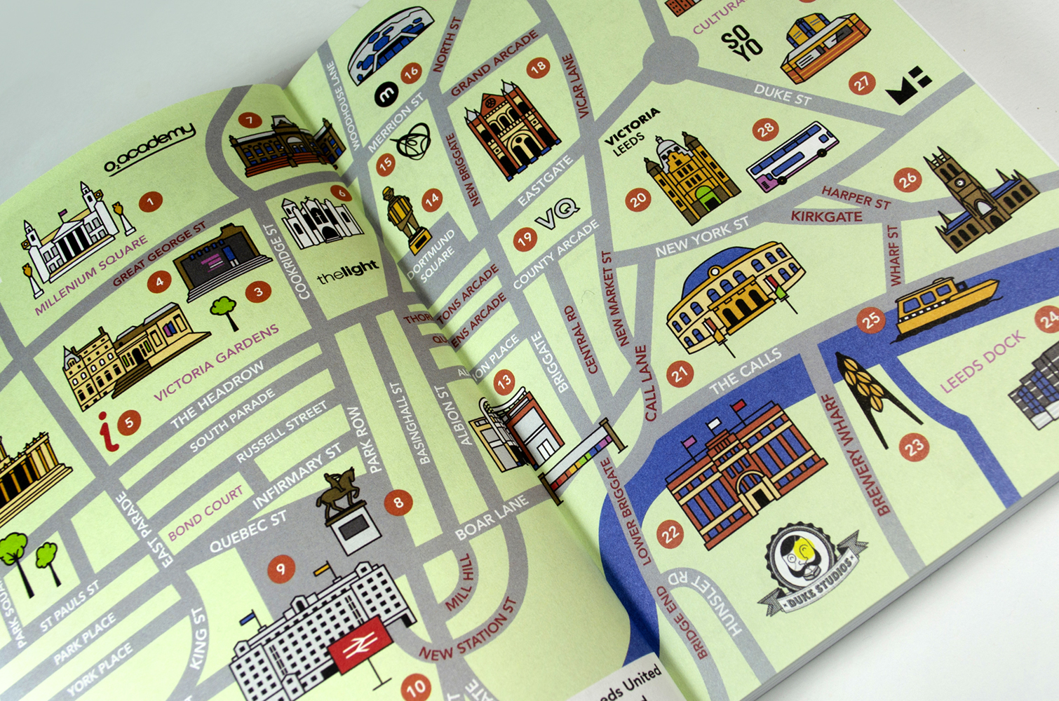Leeds City Centre Map Emma Saynor Design