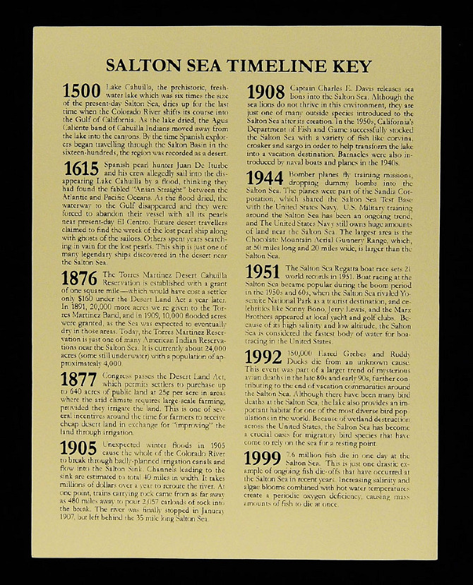 Salton Sea Timeline - Myla Fay