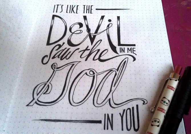 Lettering Lyrics Project - Jaclyn Le
