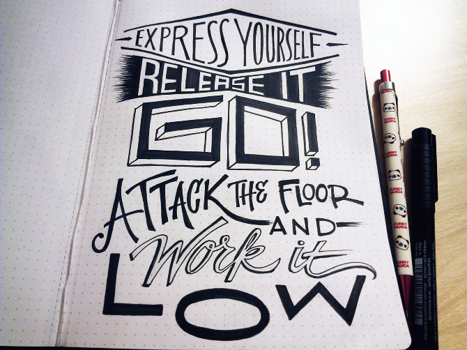 Lettering Lyrics Project - Jaclyn Le
