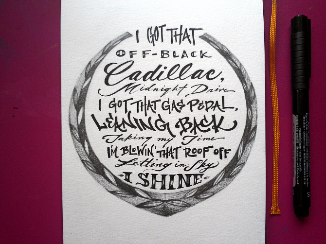 Lettering Lyrics Project - Jaclyn Le