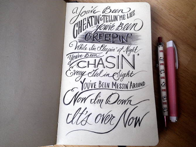 Lettering Lyrics Project - Jaclyn Le