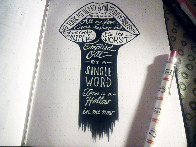 Lettering Lyrics Project - Jaclyn Le