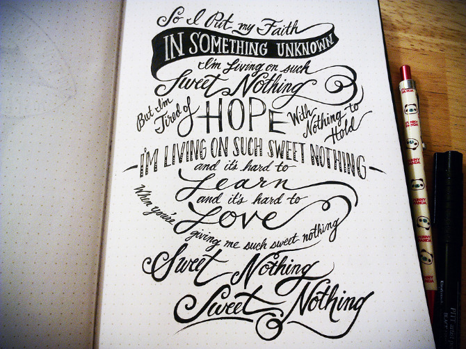 Lettering Lyrics Project - Jaclyn Le