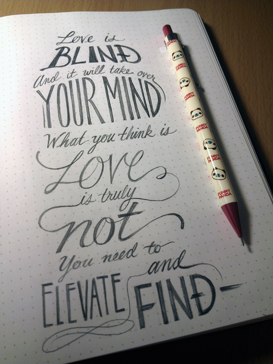 Lettering Lyrics Project - Jaclyn Le