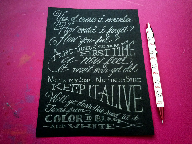 Lettering Lyrics Project - Jaclyn Le