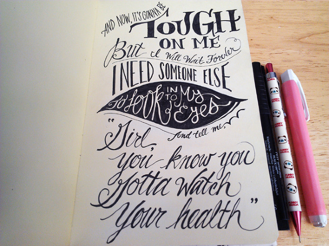 Lettering Lyrics Project - Jaclyn Le
