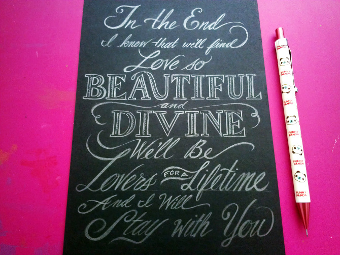 Lettering Lyrics Project - Jaclyn Le