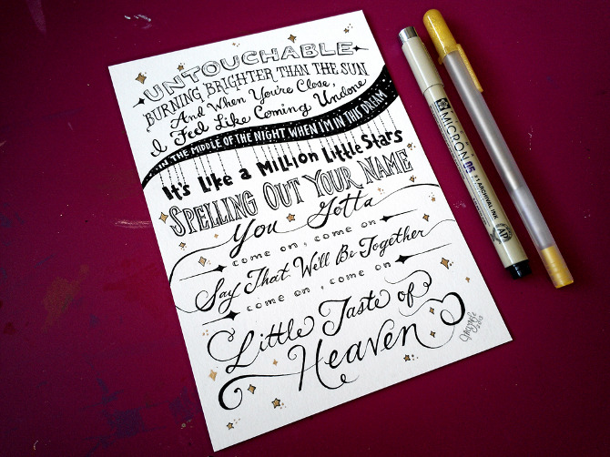 Lettering Lyrics Project - Jaclyn Le