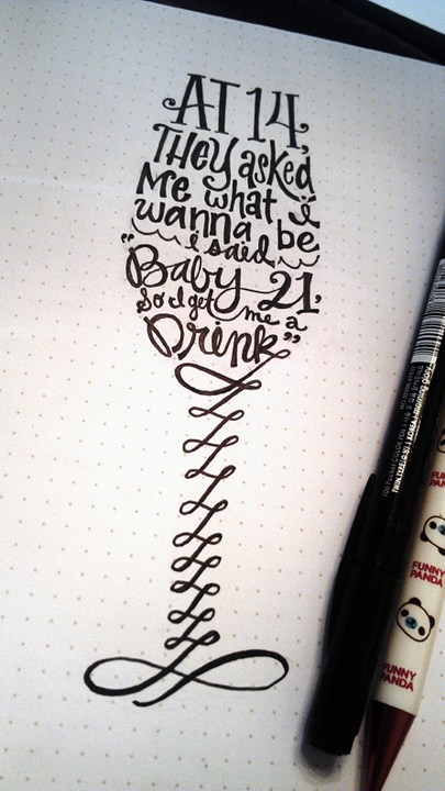 Lettering Lyrics Project - Jaclyn Le