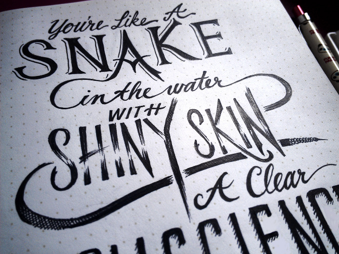 Lettering Lyrics Project - Jaclyn Le