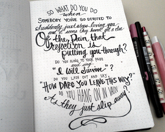 Lettering Lyrics Project - Jaclyn Le