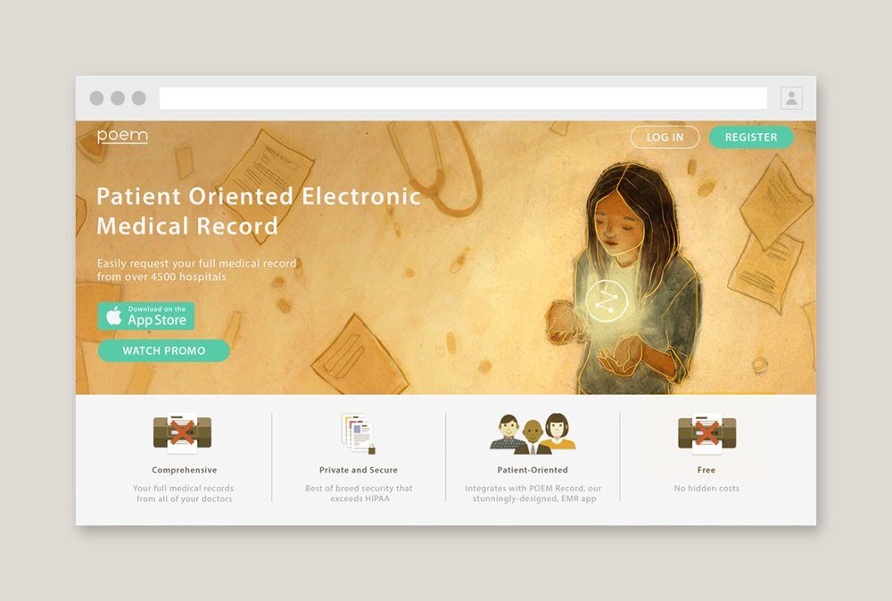 POEM Patient Web Portal - Tiffany Chan Illustration and Design
