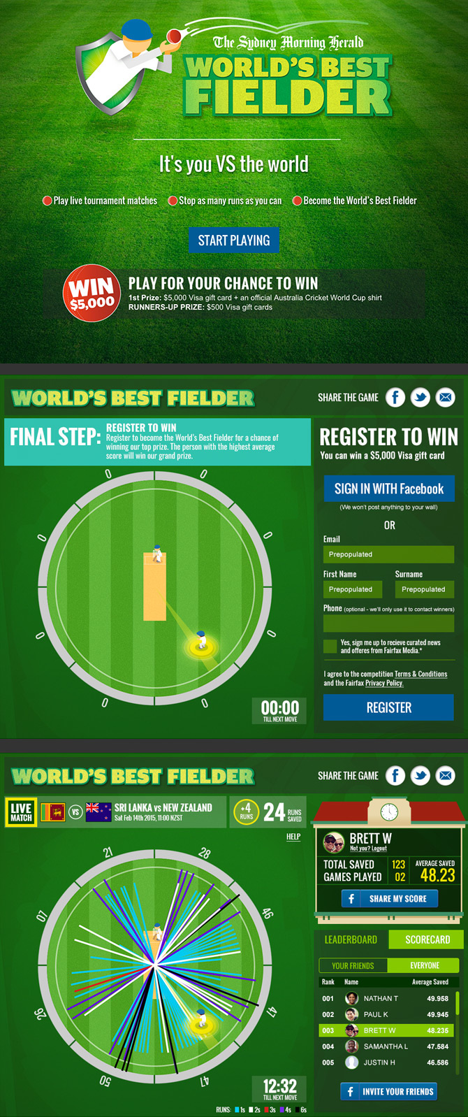 Worlds Best Fielder Interface Design - twowright