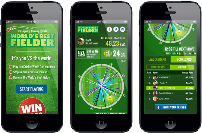 Worlds Best Fielder Interface Design - twowright