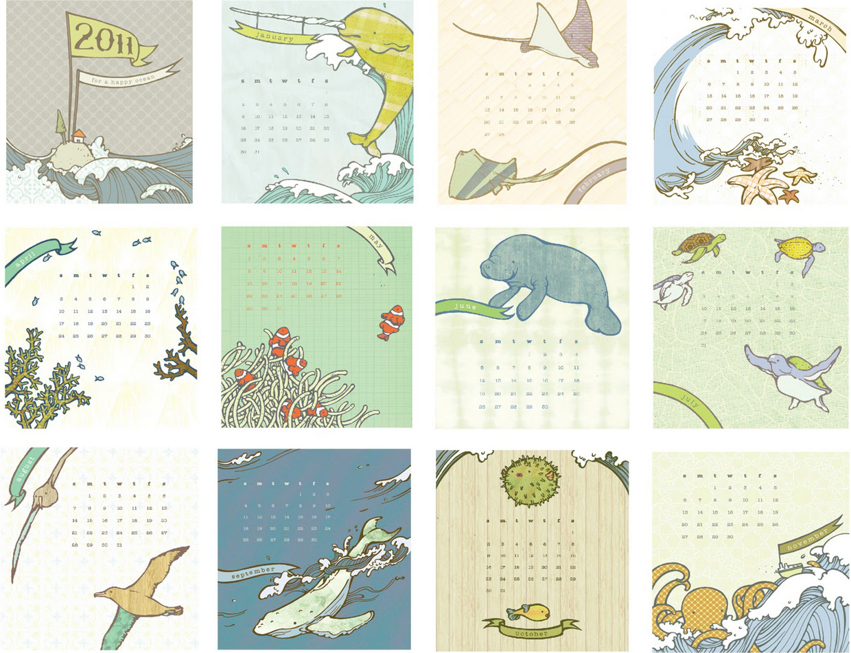 Happy Oceans Calendar - dot + jim