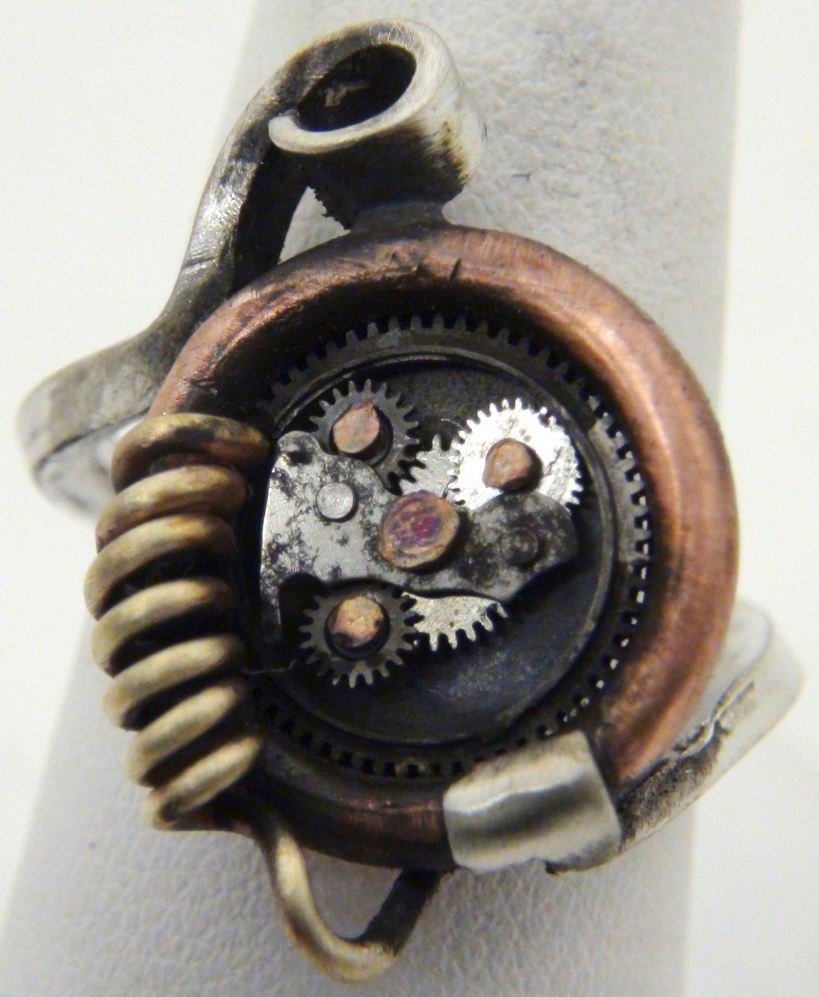 Steampunk rings - Bipolar Art & Jewelry