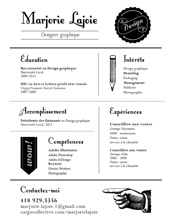 CV - Marjorie Lajoie / Designer Graphique