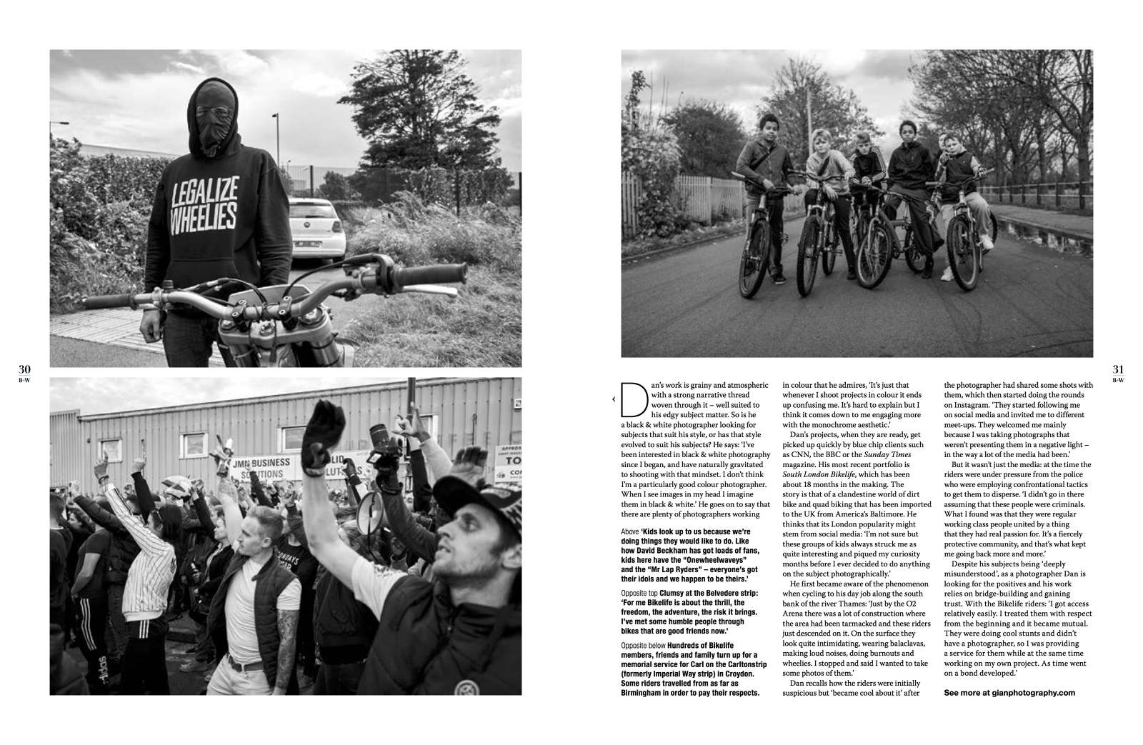 Tearsheet Dan Giannopoulos S Uk Bikelife In Black White