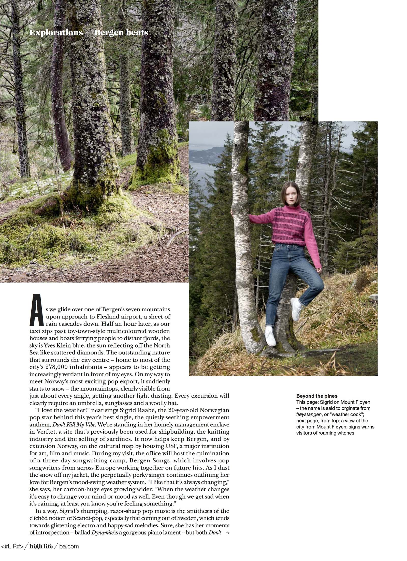 tearsheet: Helge Skodvin photographs 'Sigrid Raabe' for British Airways ...
