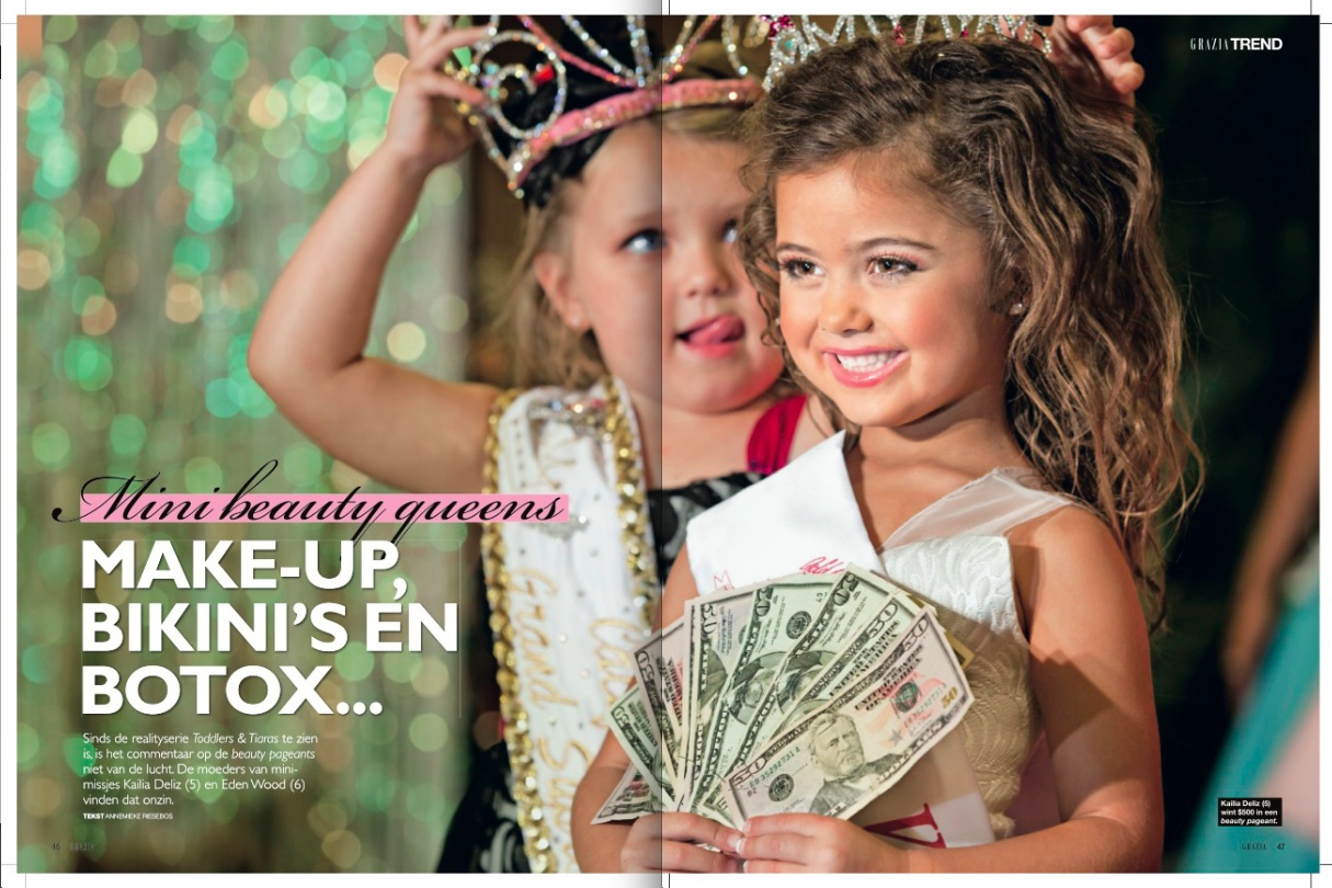 tearsheet: Lauren Greenfield's "Child Beauty Queens" in Grazia ...