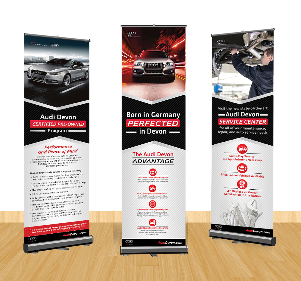 Audi Devon Banner Stands - Sarah's Portfolio
