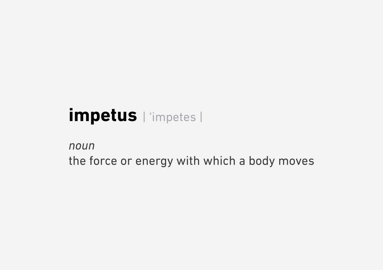 Impetus Definition IMPETUS "Infrastructure For Multi Professional