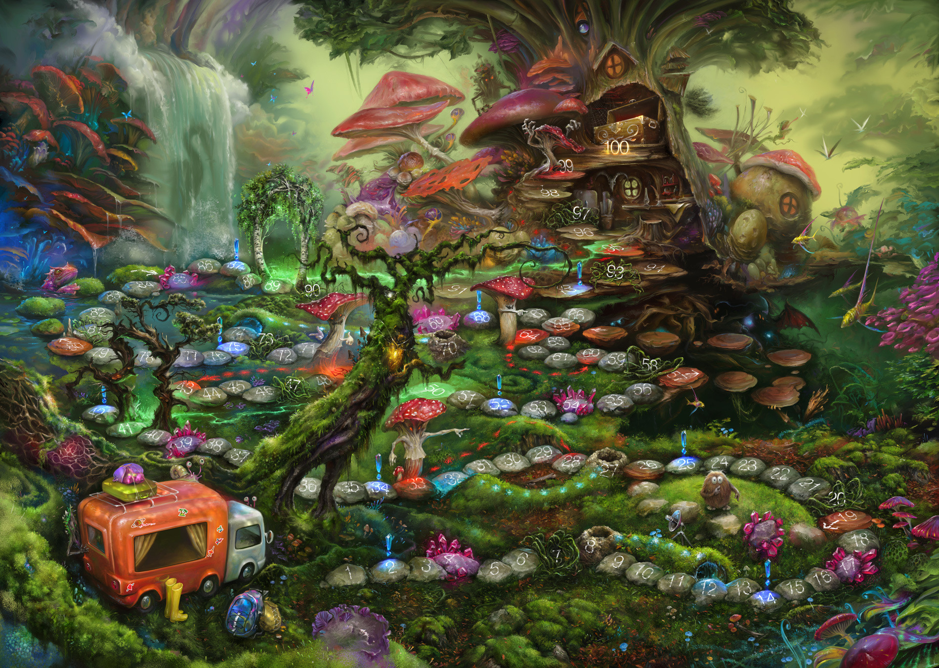 'MAGIC FOREST', Art for an unique board game - The Art of Eldar Zakirov