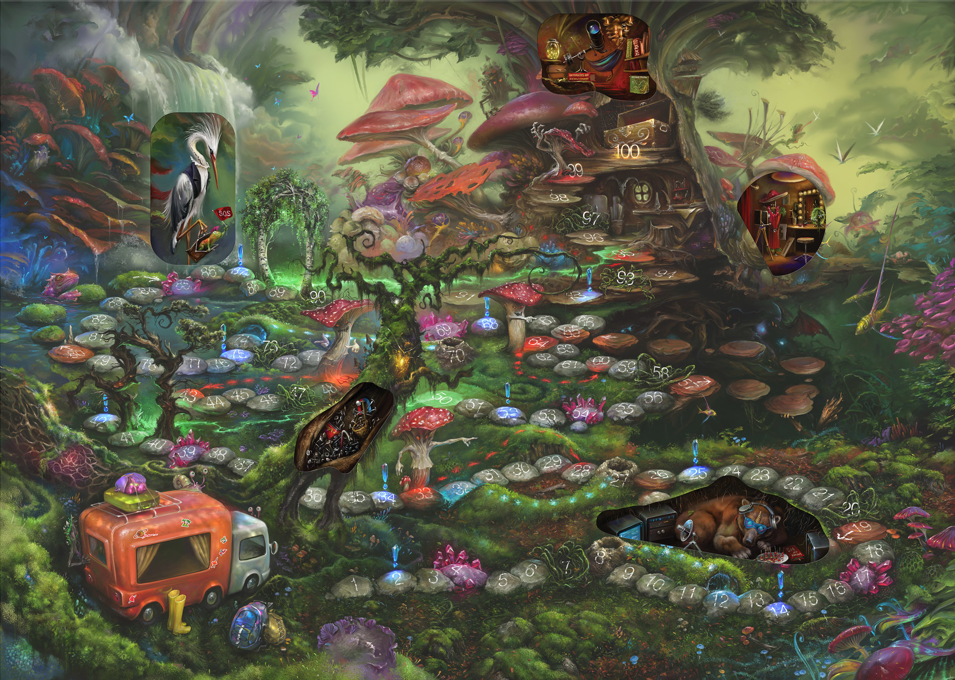 'MAGIC FOREST', Art for an unique board game - The Art of Eldar Zakirov