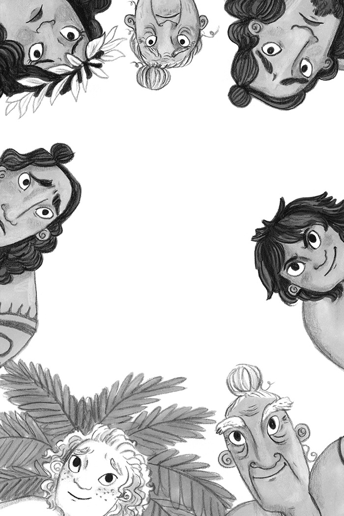 Ariki and the Giant Shark - Nicola Kinnear Illustration