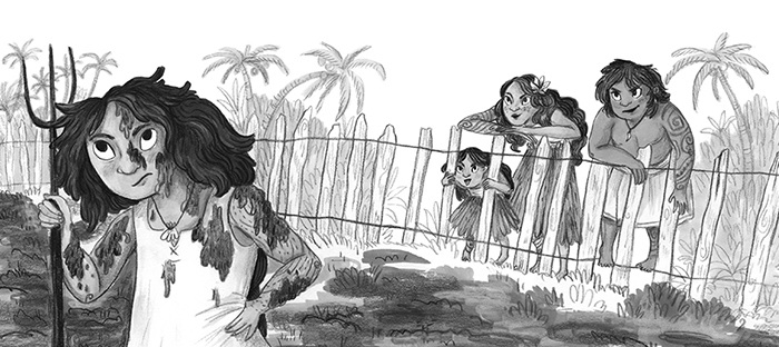 Ariki and the Giant Shark - Nicola Kinnear Illustration