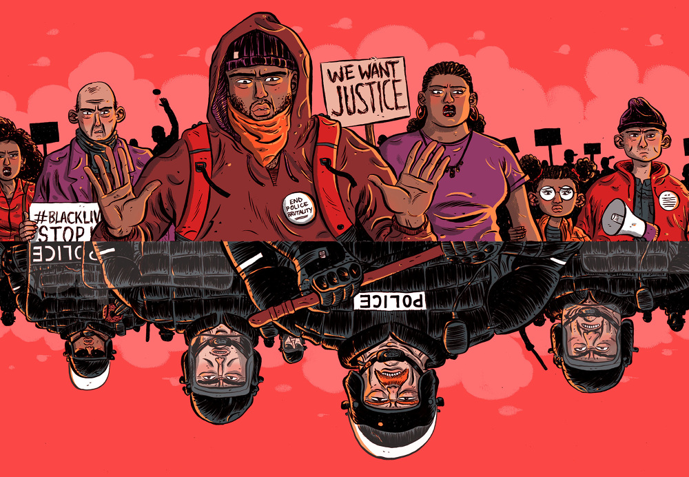 OFF LIFE : Yellow - 'Baltimore Riots' - Jamie Coe Illustration