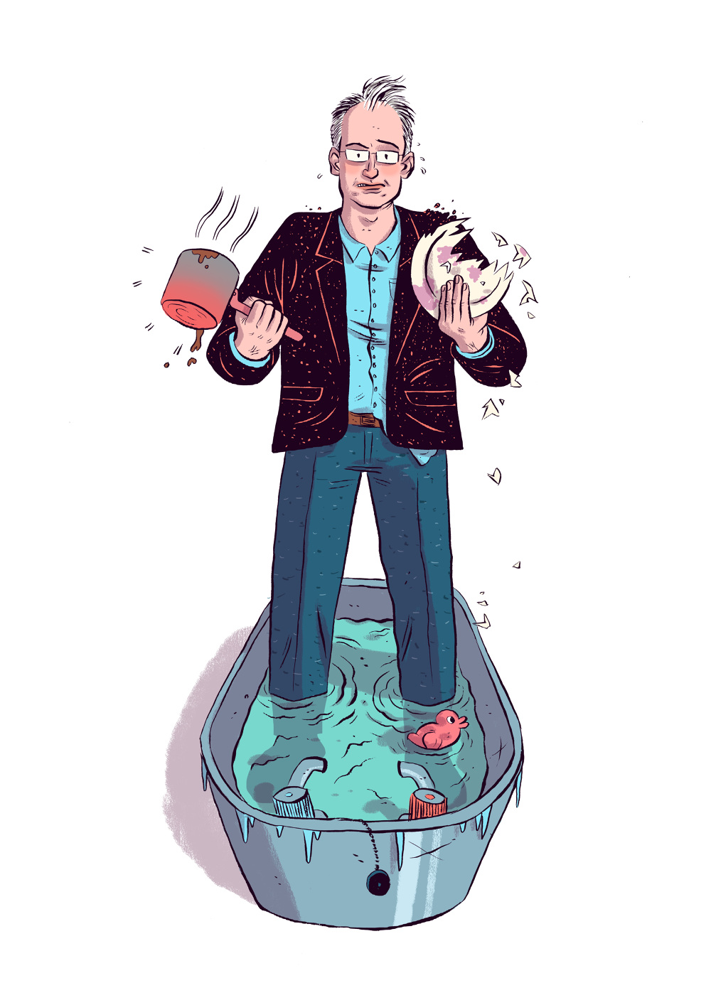 BBC Focus Magazine - Robin Ince - Jamie Coe Illustration