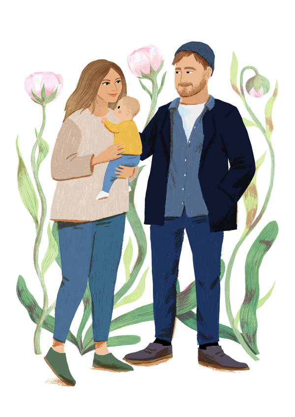 Family portrait - Catherine Pape Illustration