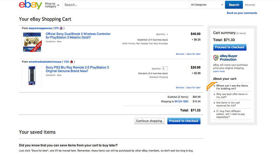 Shopping Cart user interface - Tejay's Workshop
