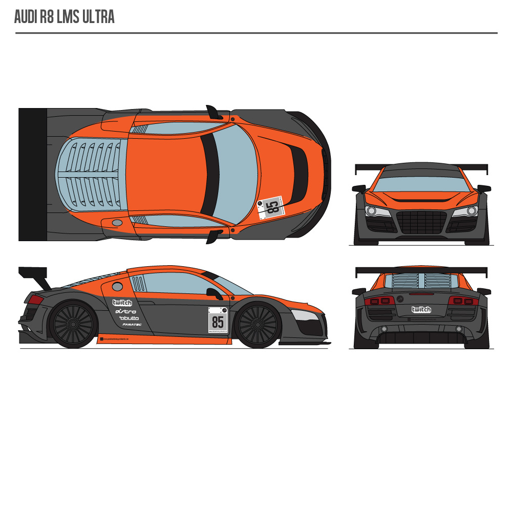 Audi R8 LMS Ultra Vector Illustration - StylerDesign - Graphic Designer
