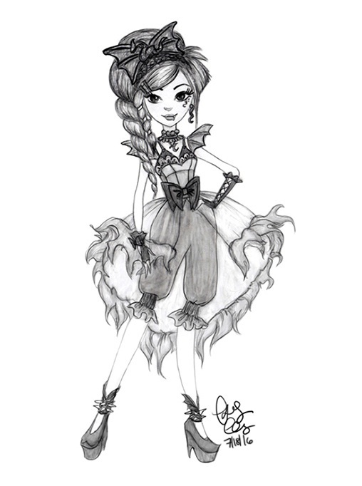 Fashion Doll Sketch - Katherine Chong